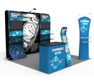 Custom 10x10ft Standard Monitor Table Trade Show Display Booth Kit 27 ...