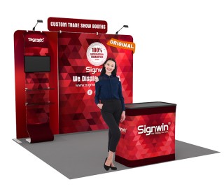 Custom Trade Show Ribbon Archway Banner Stand Display with Header 02 ...