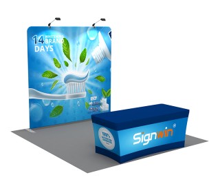 Custom 10x20ft Inline & Peninsula 3D Vertical Column Trade Show Display ...