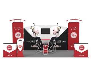 Custom 10x10ft Standard Flat Backdrop & Stretch Fit Back-Zippered ...