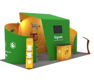 Custom 10x10ft Standard Multi-Functional Monitor Media Trade Show ...