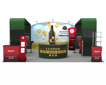 Custom 20x20ft Island & Tower Trade Show Booths & Exhibits - Signwin