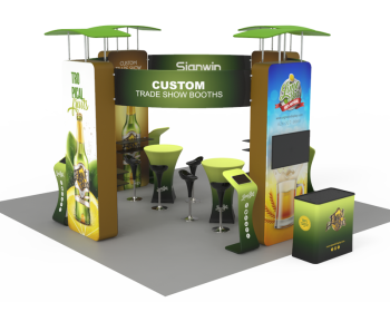 Custom 20x20ft Island & Tower Trade Show Booths & Exhibits - Signwin