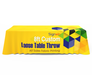 6ft 3-Sided Loose Table Throw Custom Printing with Logo - Signwin
