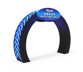 Custom Trade Show Ribbon Archway Banner Stand Display with Header 02 ...