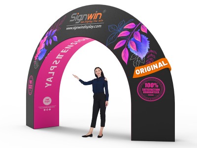 Custom Trade Show Triangular Prism Archway Banner Stand Display - Signwin